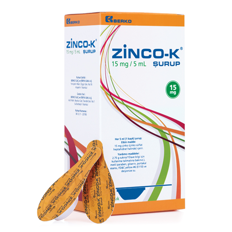 ZINCO-K 15 mg/5 ml SYRUP | Berko İlaç